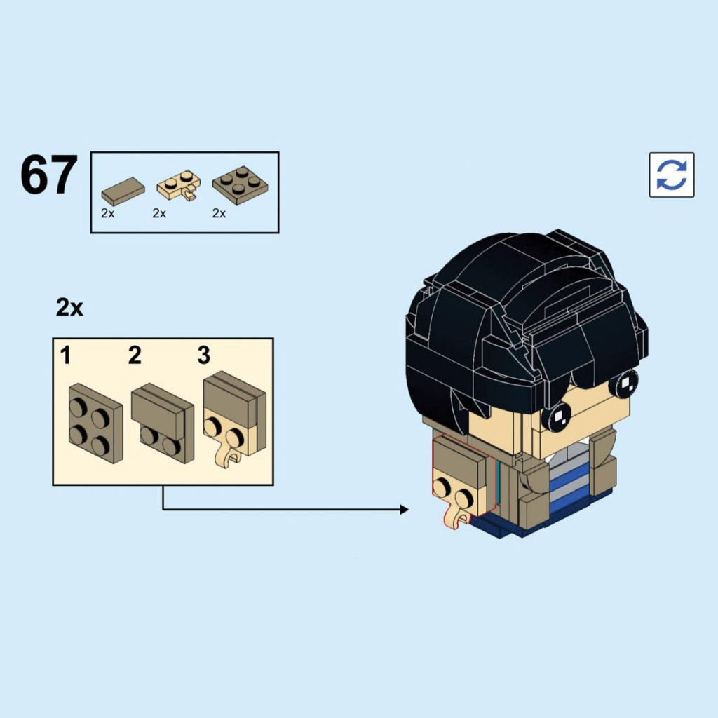 Mike Wheeler MOC Custom Lego Brickheadz instructions Stranger Things