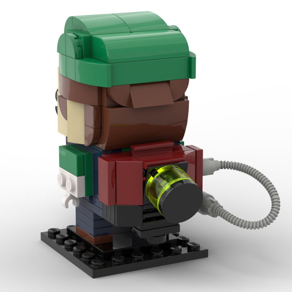 Luigi Custom Lego MOC Brickheadz instructions - Luigi's Mansion 3