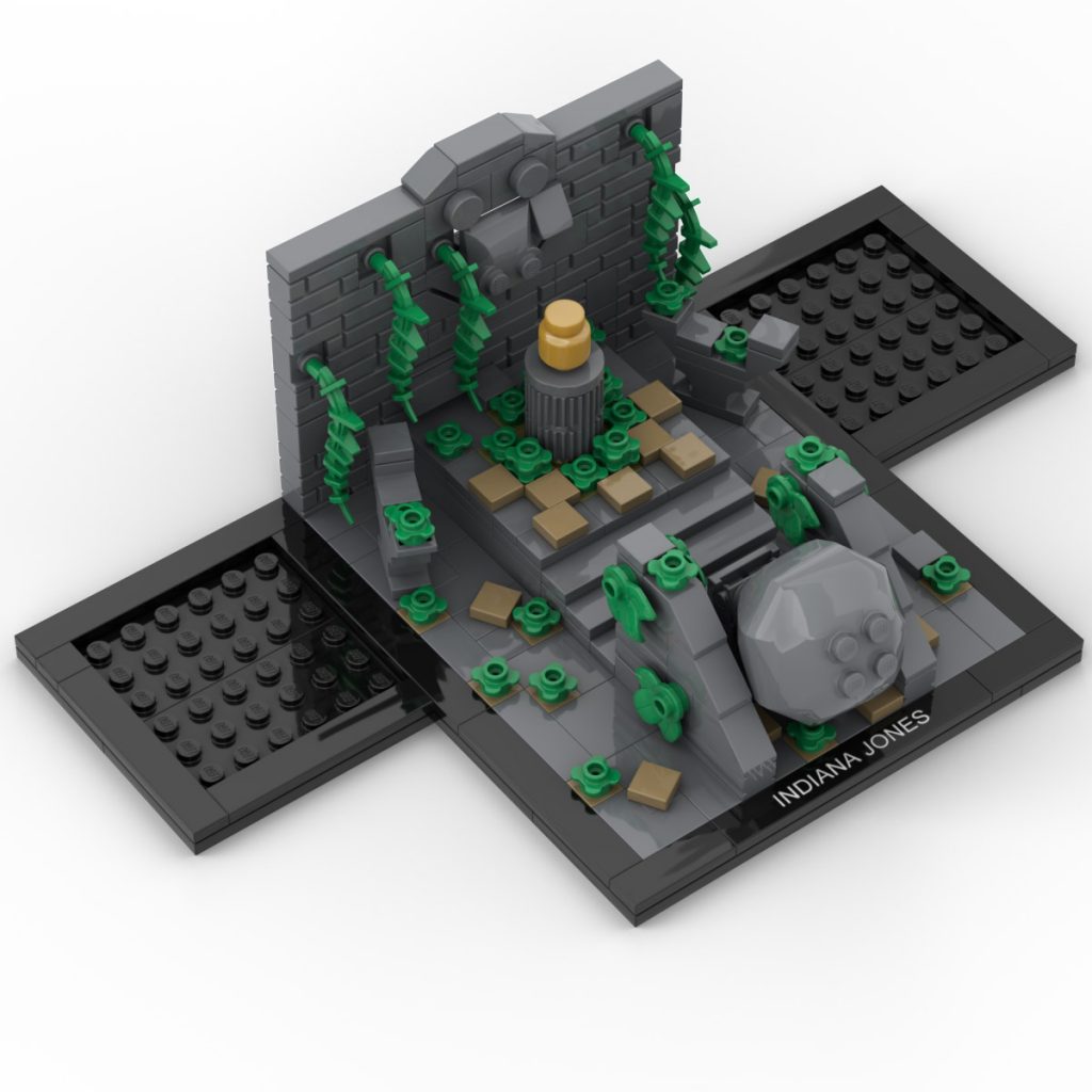 Lego Indiana Jones Display Base - Custom MOC Brickheadz Instructions