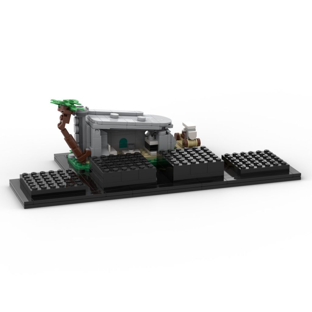 Lego Flintstones Display Base - Custom MOC Brickheadz Instructions
