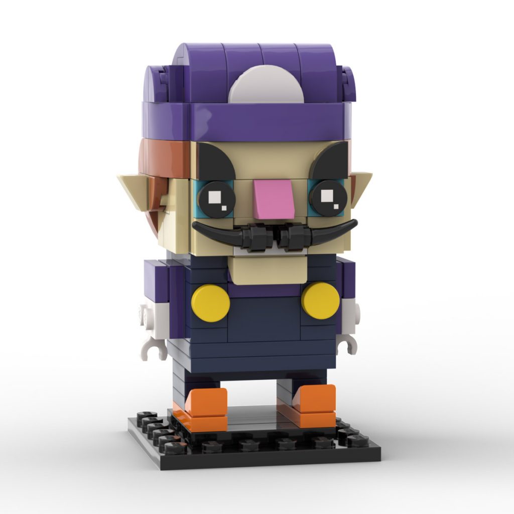 Custom Lego Waluigi Mario Bros MOC Brickheadz Instructions