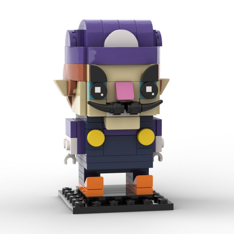 Custom Lego Waluigi Mario Bros MOC Brickheadz Instructions