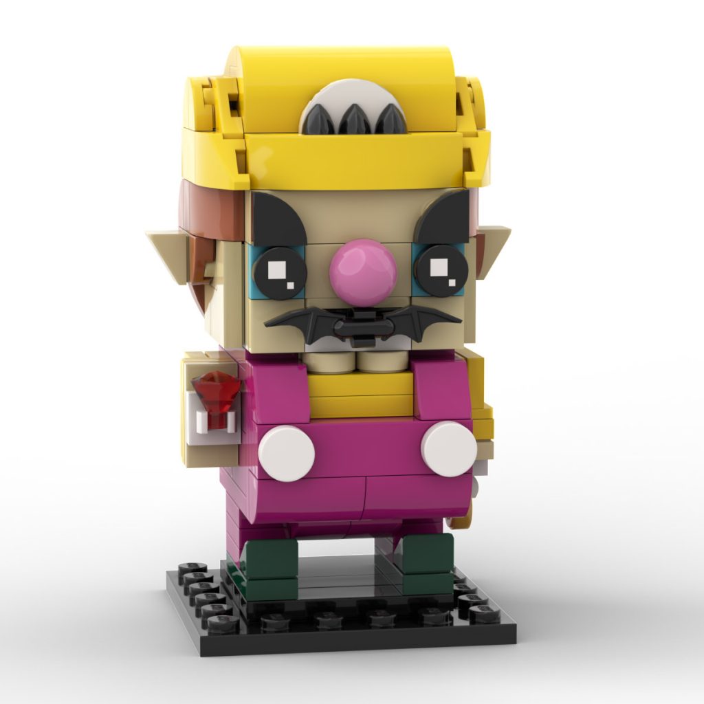 Custom Lego Wario MOC Brickheadz Instructions - Super Mario Bros