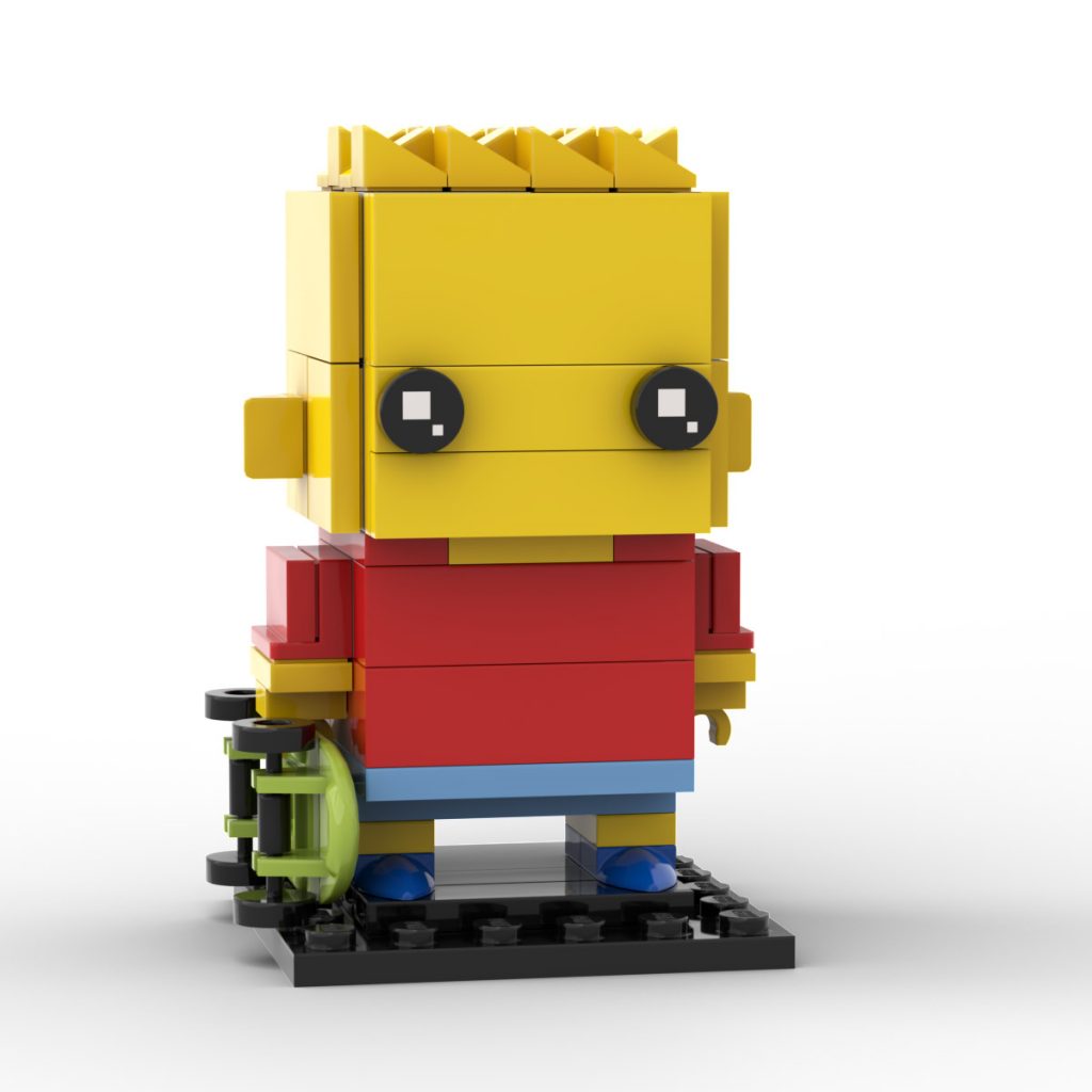 Custom Lego Bart The Simpsons custom Brickheadz Instructions