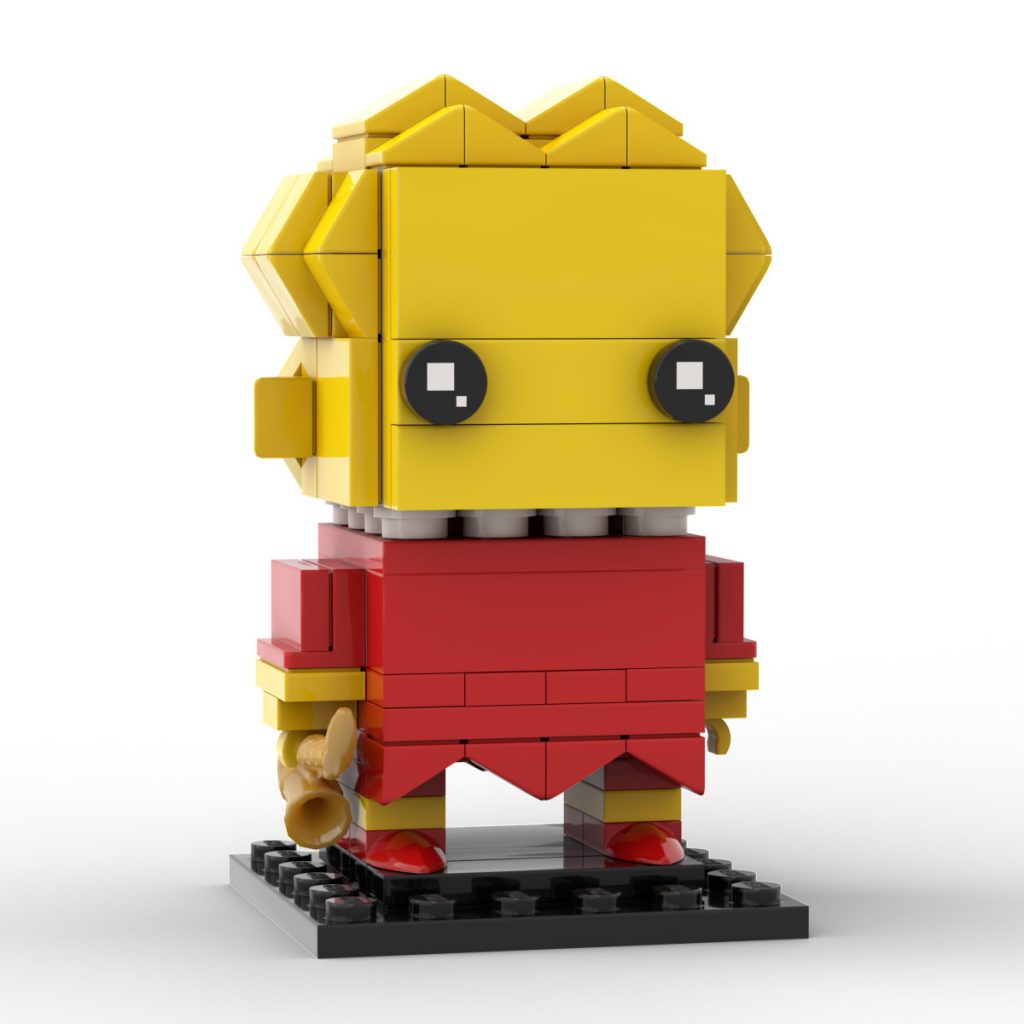 Custom Lego Bart The Simpsons custom Brickheadz Instructions